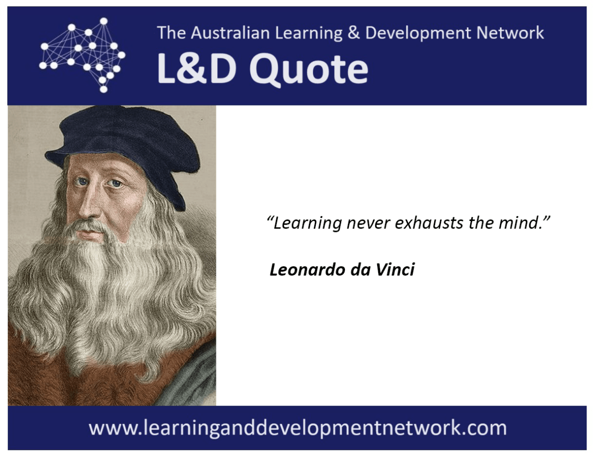 L&D Quote: Leonardo da Vinci | Learning Matters - The Australian ...